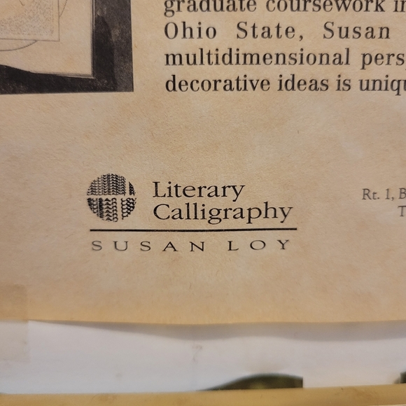 Art | Susan Loy Signed And Numbered Print Literary Calligraphy Red Rose ...